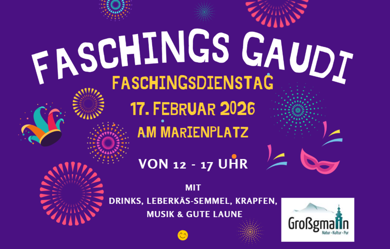 Faschingsgaudi vom TVB am Marienplatz : salzburg.info